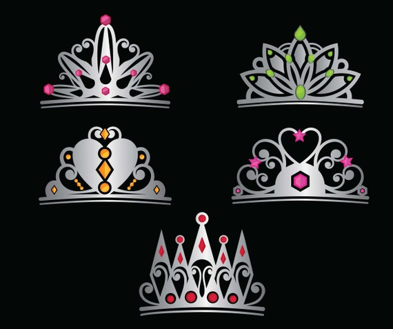Silver Tiara Svg Princess Svg Crown Svg Princess Tiara Svg - Etsy