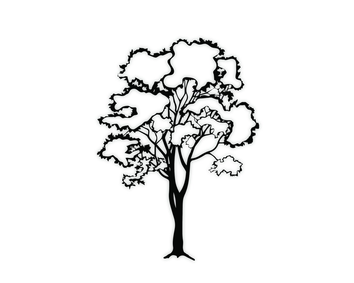 Tree Outline Svg Tree Clipart Tree Vector Tree Clipart - Etsy Australia