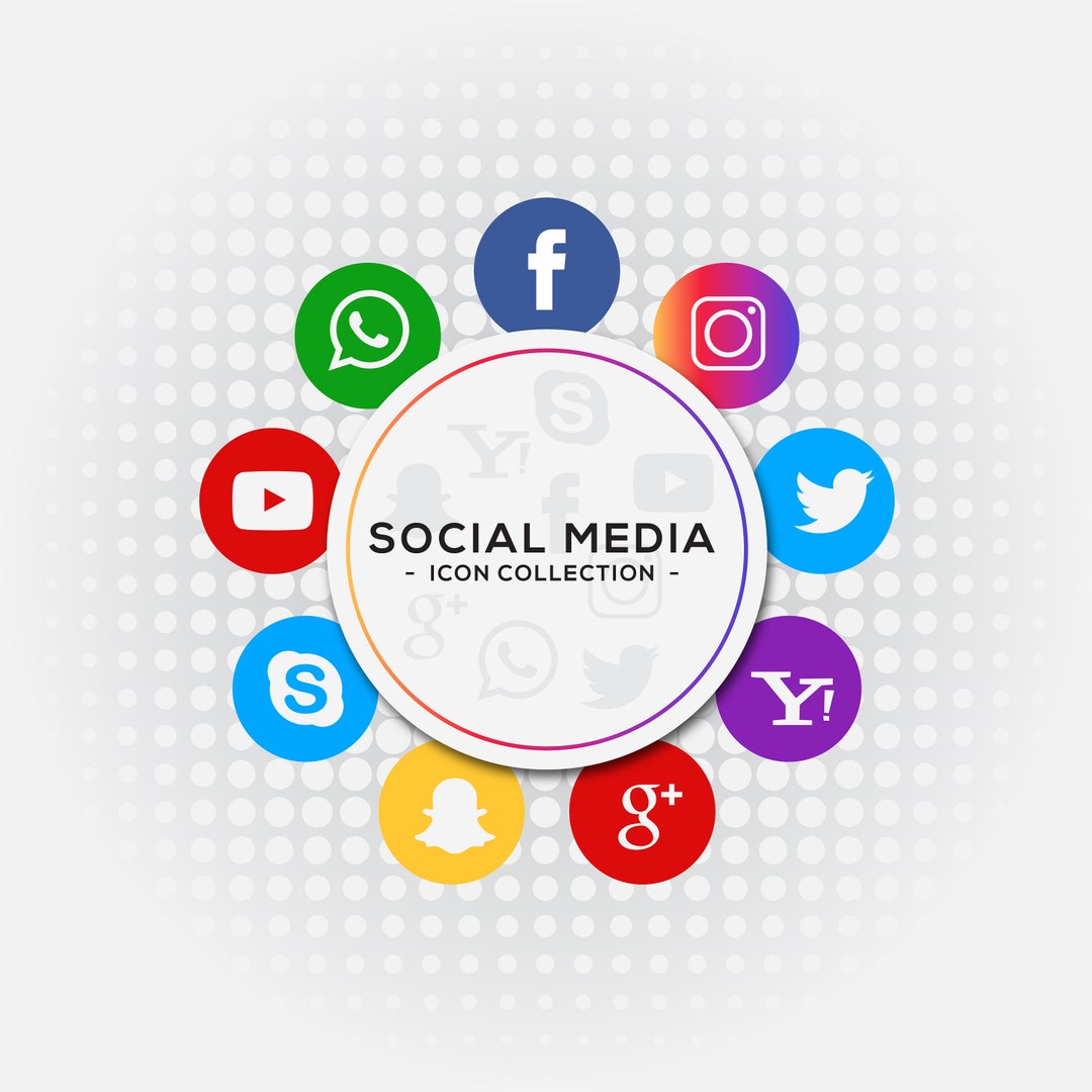 Social Media Background Vector Design, Social Media Icon Svg, Social ...