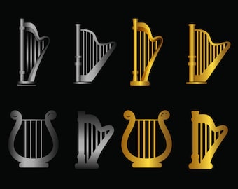 Printable Lyre Stencil