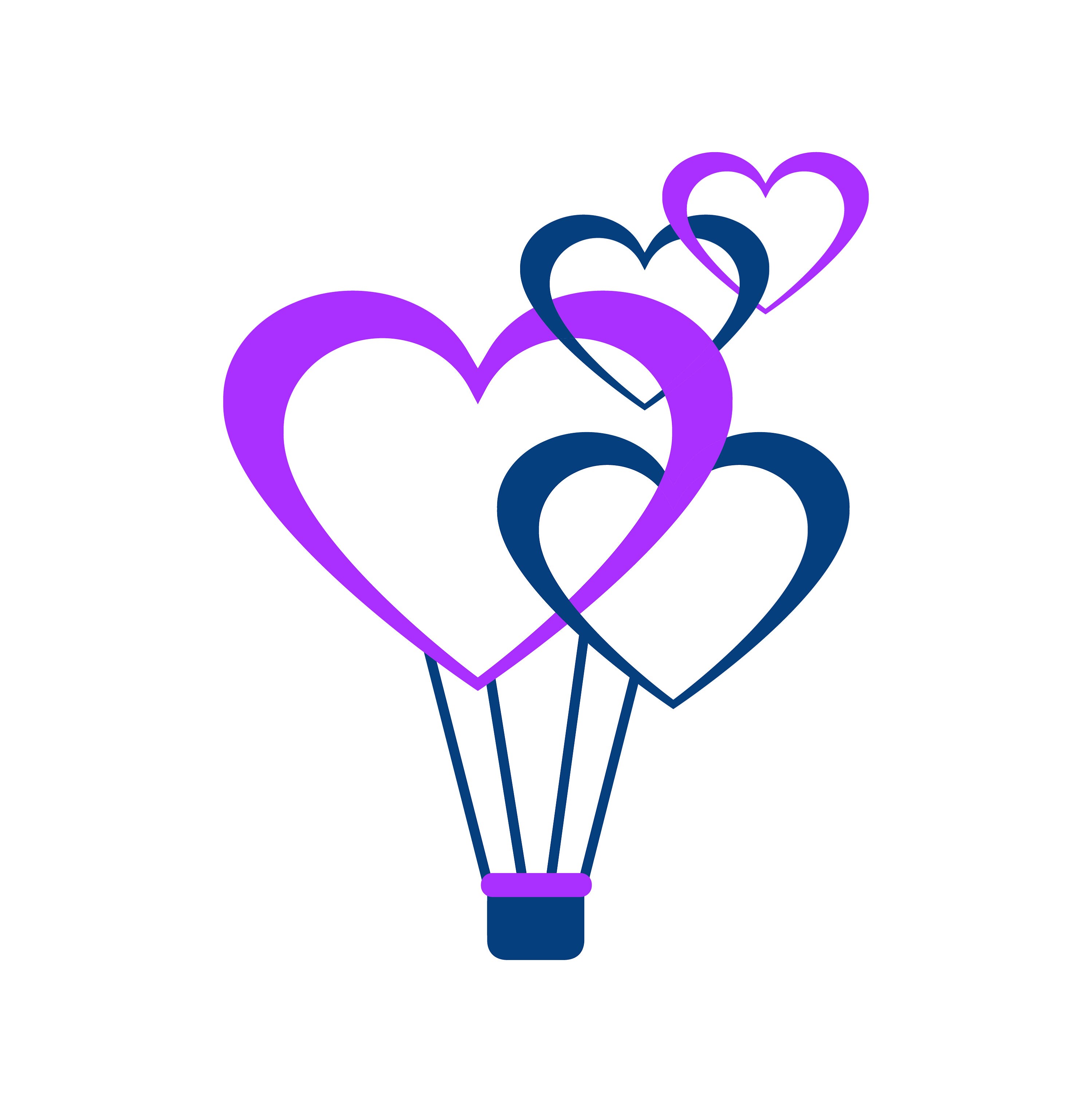 Heart Air Balloon Svg, Hot Air Balloon Eps, Hot Air Balloon SVG, Air ...