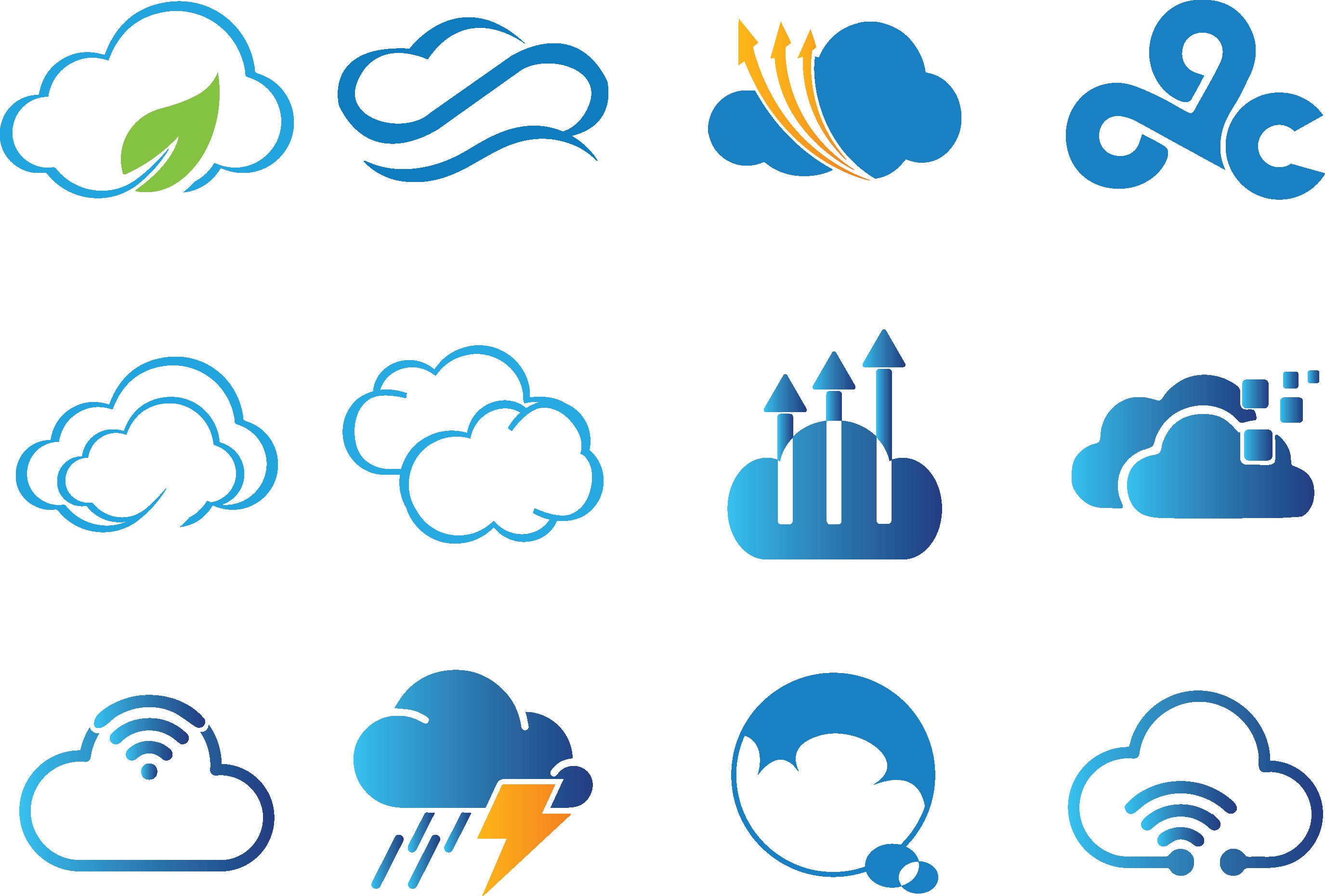 Clouds SVG Rain Cloud Svg Cloud Clipart Weather Svg Sky - Etsy Canada