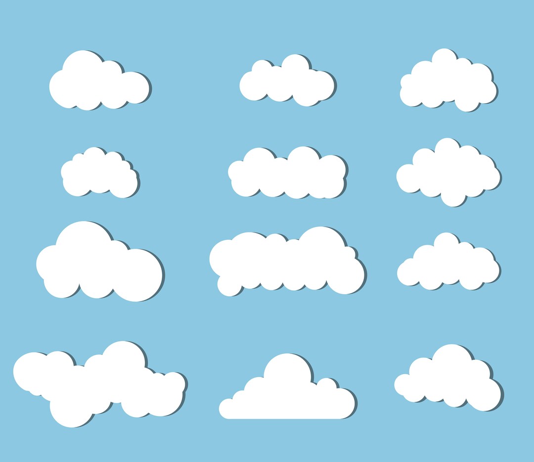 Paper Cut Cloud Svg, 3D Cloud, Cloud Svg, Cloud Clipart, Clouds Vector ...