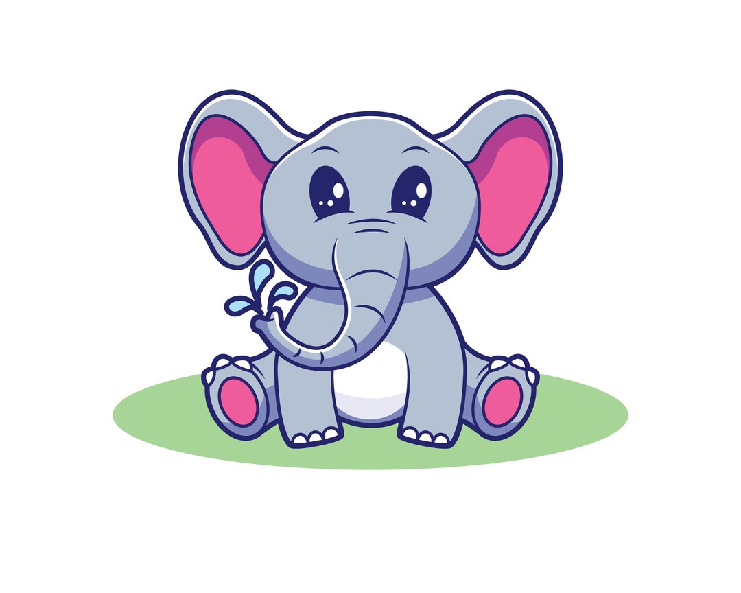 Baby Elephant Png, Cartoon Cute Elephant Svg, Fancy Elephant Clipart ...