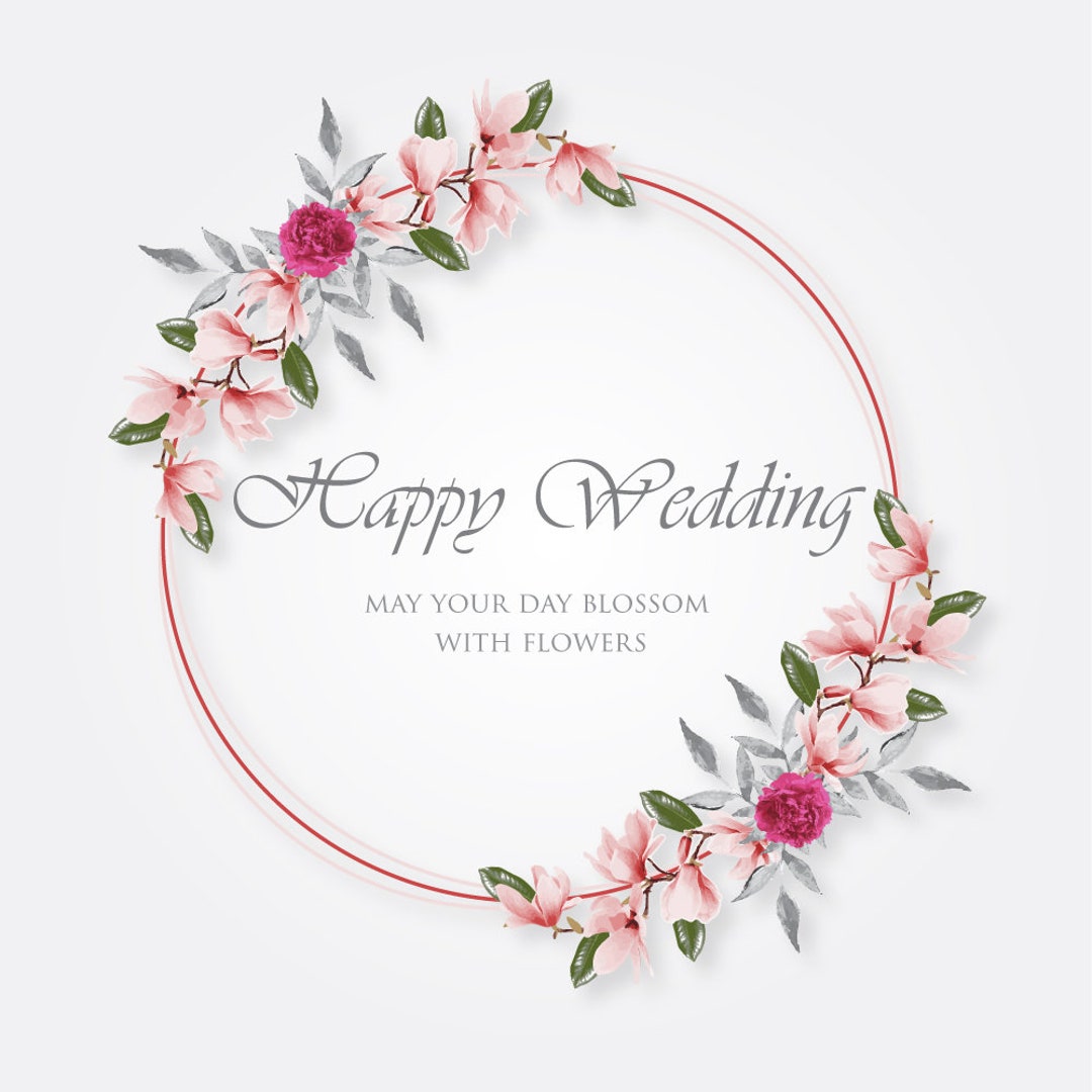 Flower Wreath Clipart, Floral Border Image, Elegant Floral Frame Vector ...