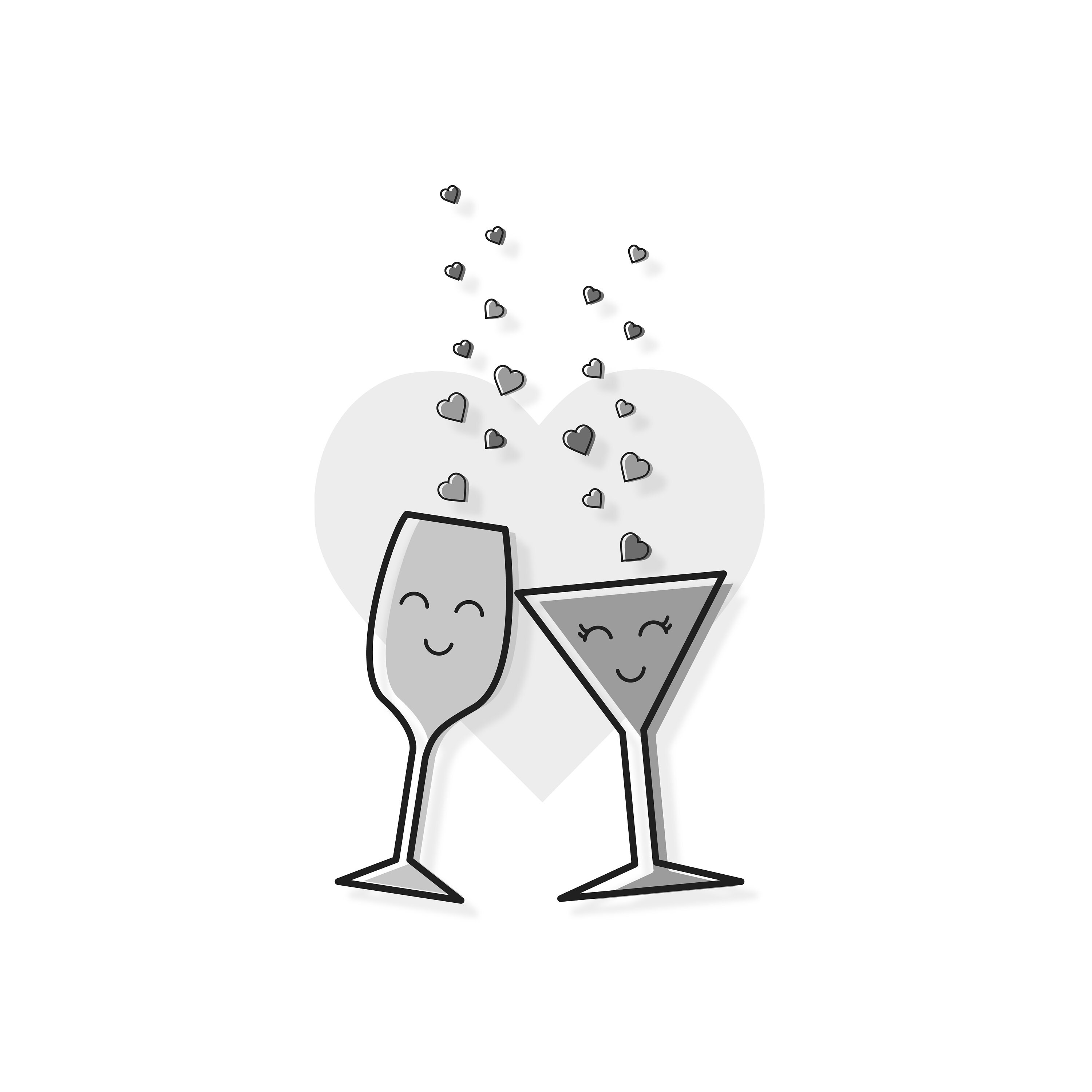 Wine Glass Svg, Smiling Wine Glasses Eps , Cheers Svg, Wine SVG, Wine ...