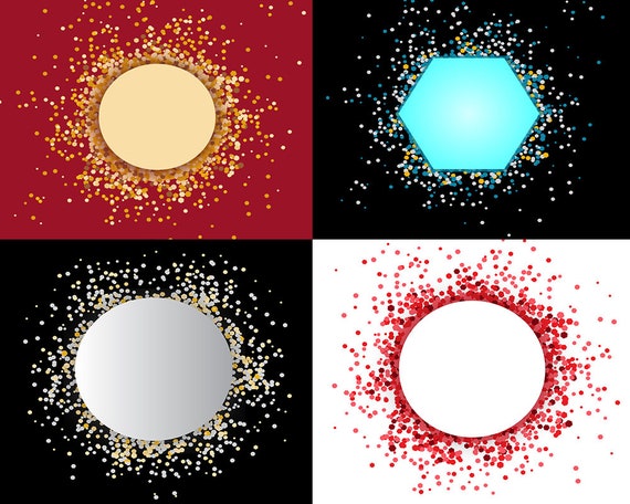 Confetti Background Svg Confetti Border Design Eps Confetti | Etsy