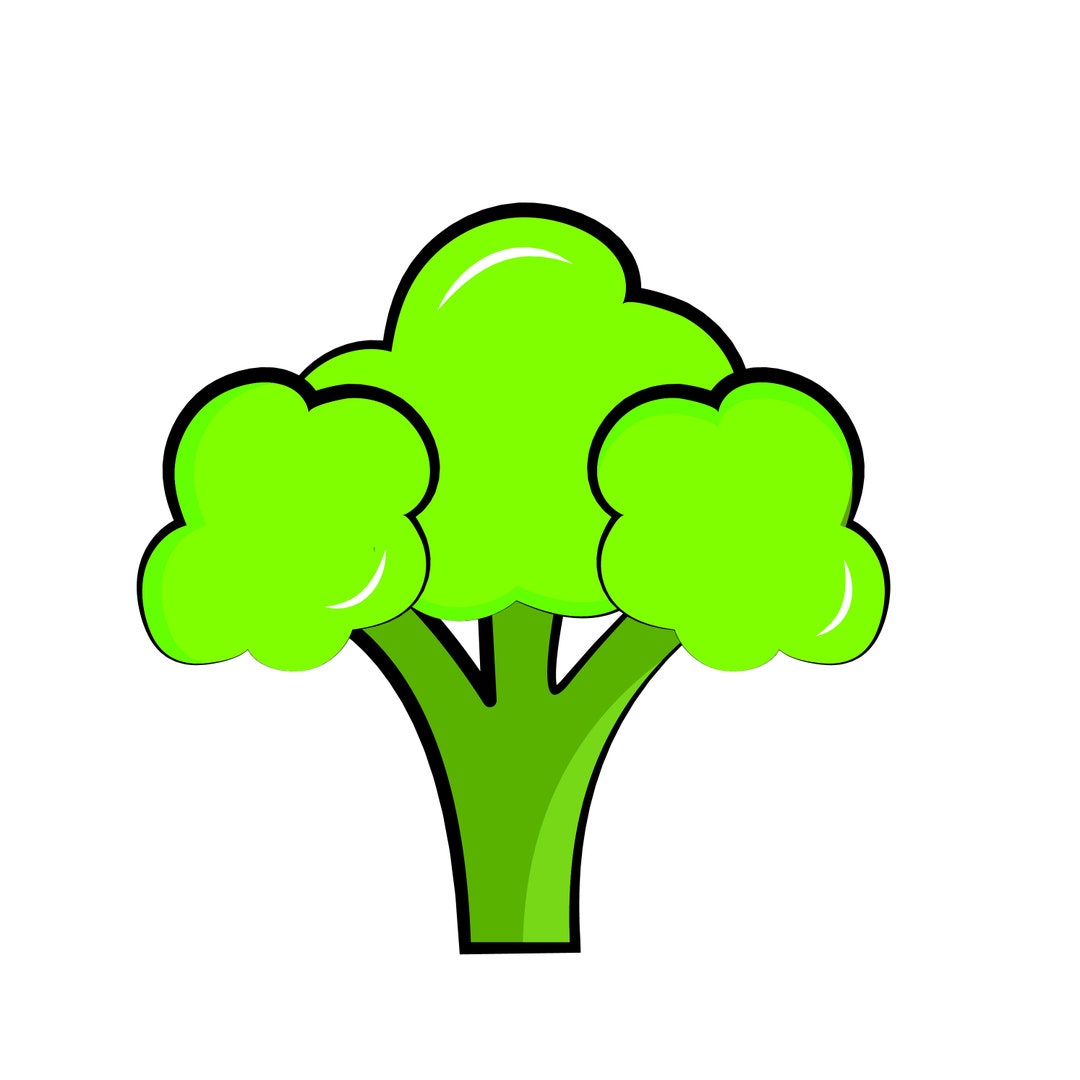Broccoli SVG, Broccoli Vegetable Clip Art, Vector Broccoli Eps ...