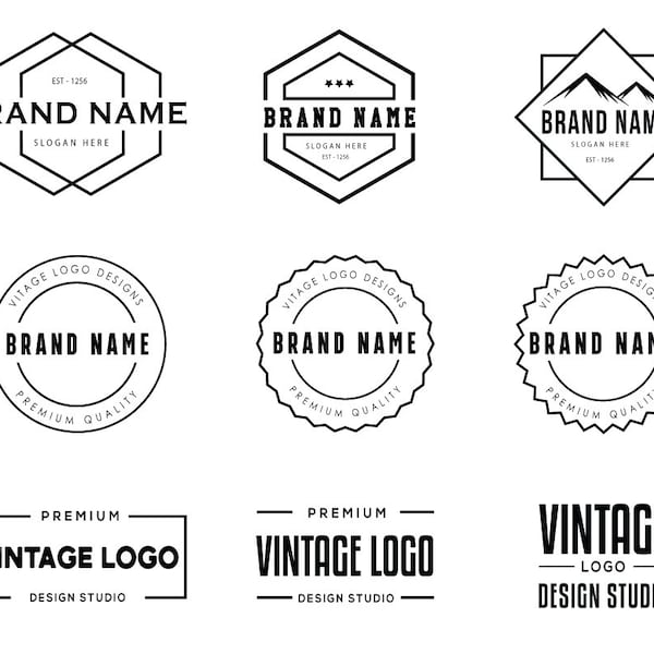 Retro Logo Design - Etsy