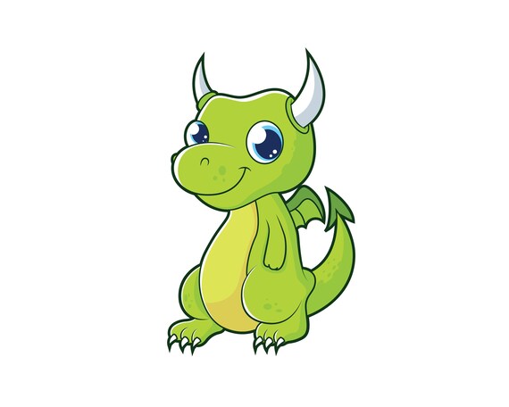 Hoe Teken Je Een Cartoon Baby Draak Vliegende Draak Vectoren,