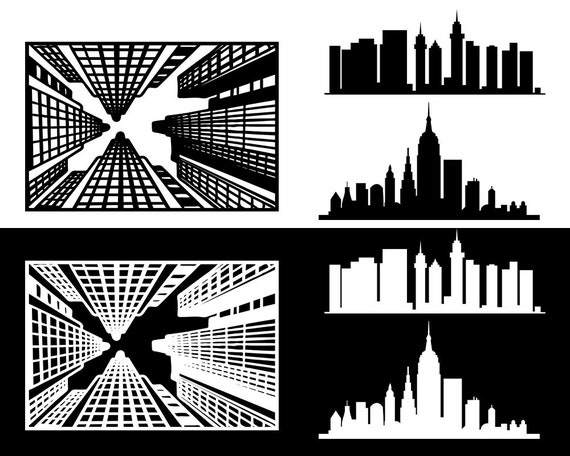City Skyline Svg City Svg Buildings Svg Cityscape Svg City - Etsy