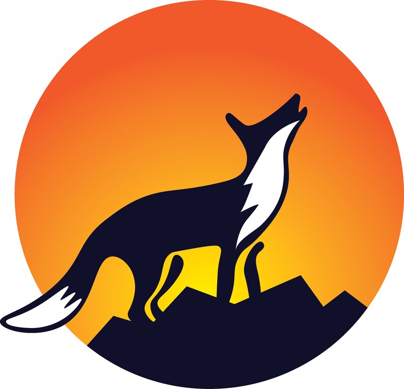 Wolf Png, Howling Fox at the Moon Png, Fox Svg, Fox Vector Design, Fox ...