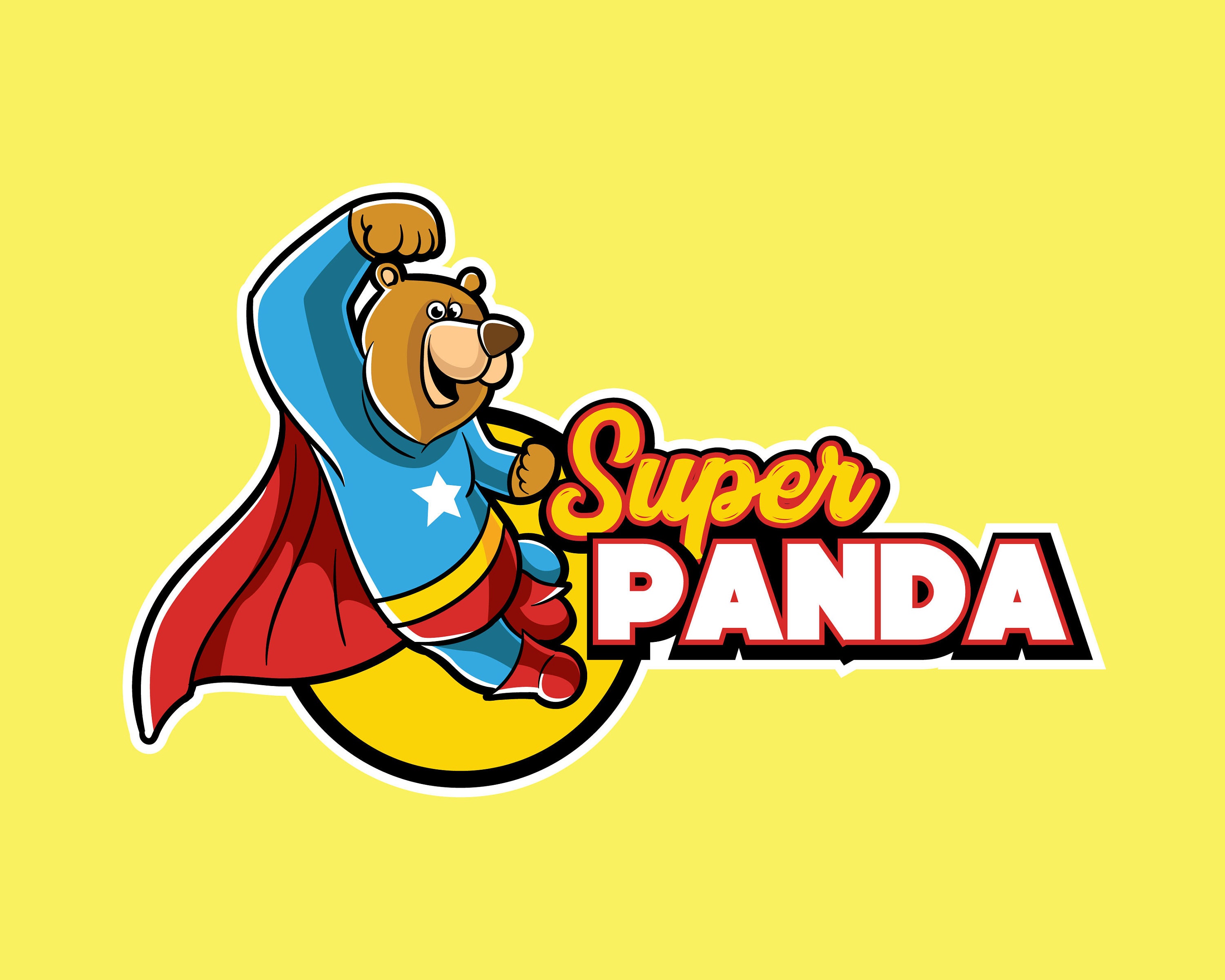 Panda Bear Svg, Super Panda Png, Panda Cartoon Character Eps, Panda Logo, Panda Cartoon Sticker ...