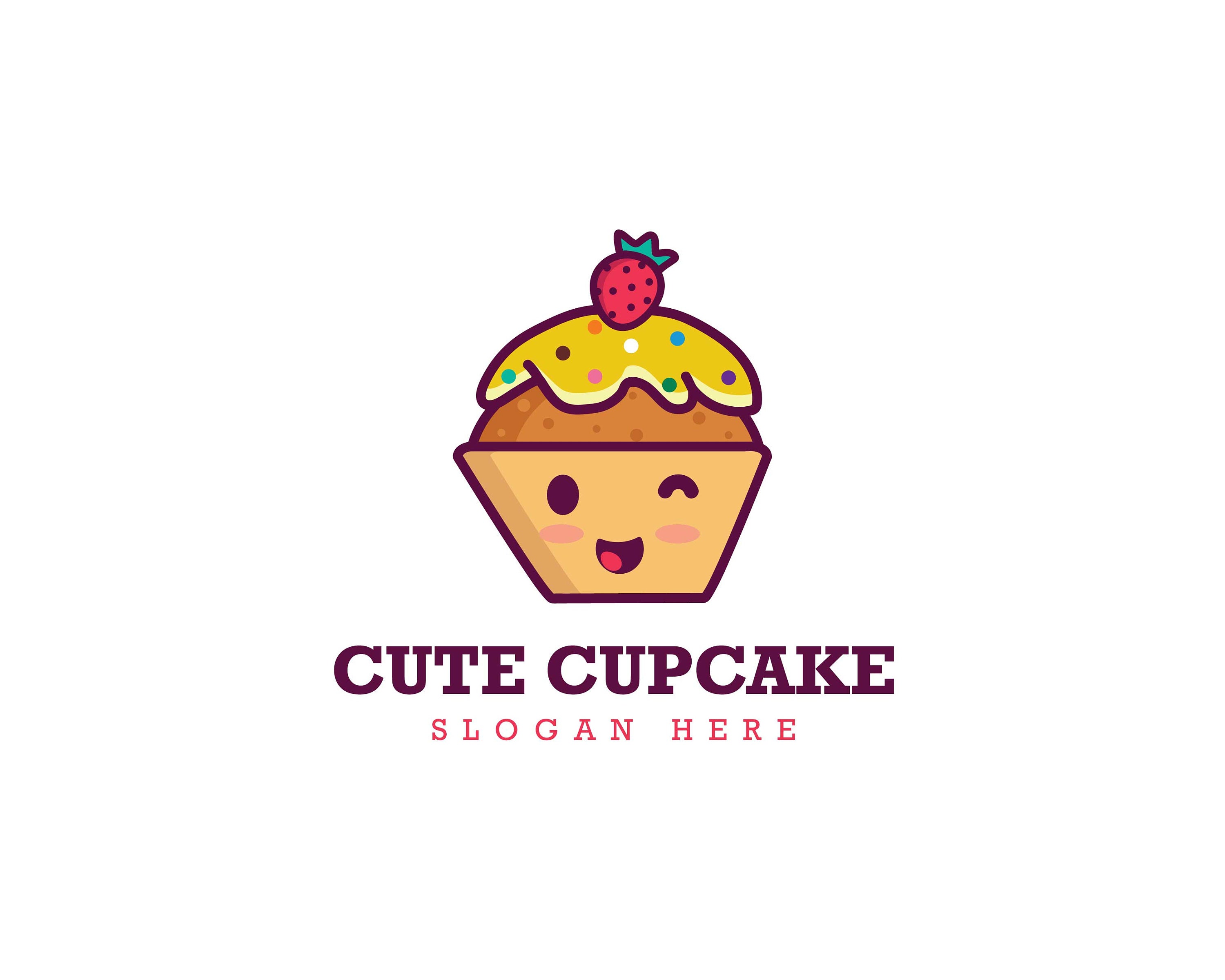 Cupcake Logo Templates Cute Cupcake Logo Design Cupcake - Etsy Hong Kong