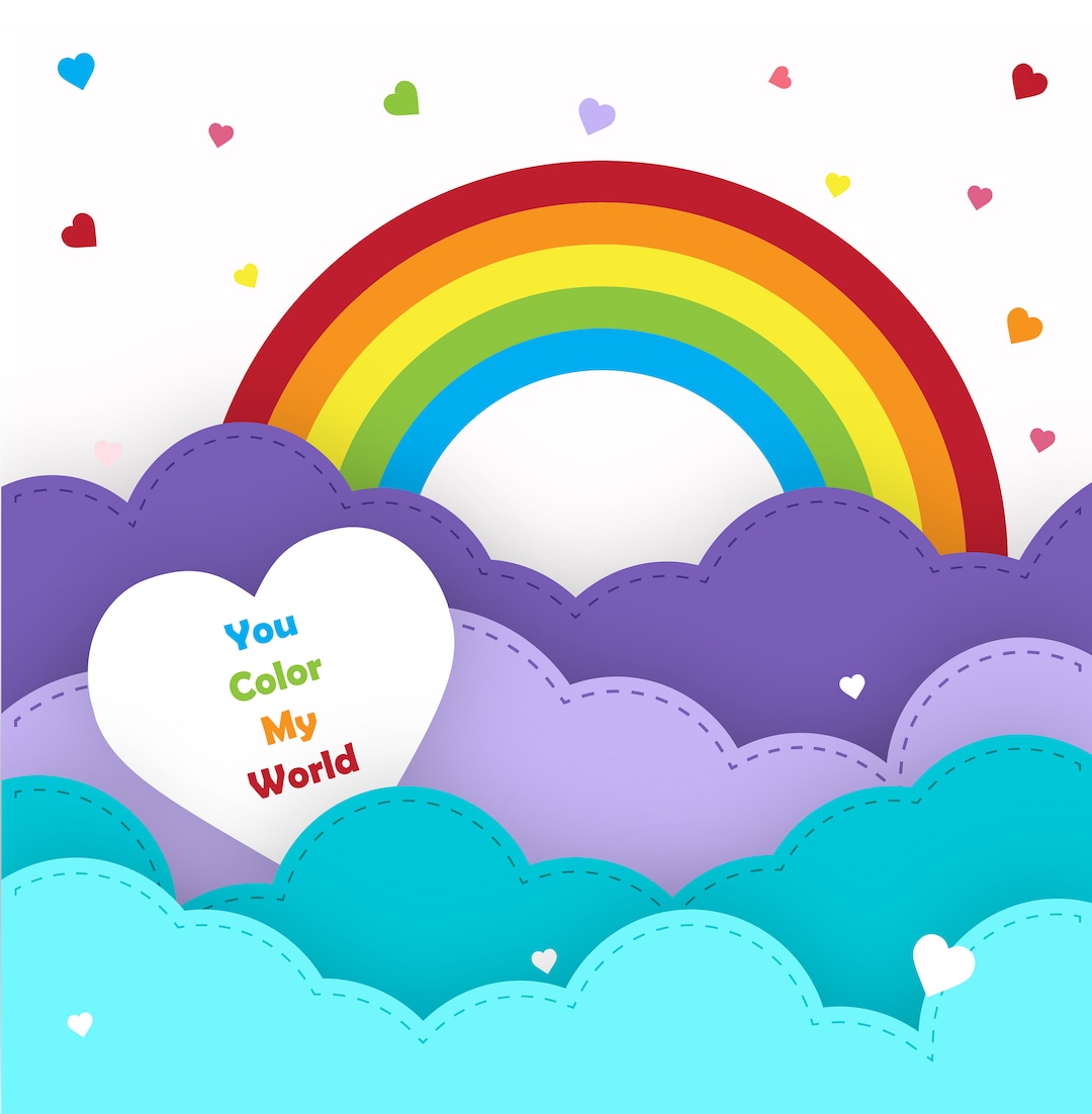 Rainbow SVG, Colorful Rainbow Eps, Papercut Clouds Design With Rainbow ...