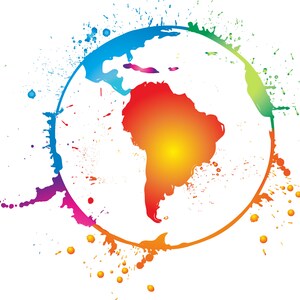 Watercolor South America Png, Universal Design, Watercolor Globe Design, Creative Global Map ...