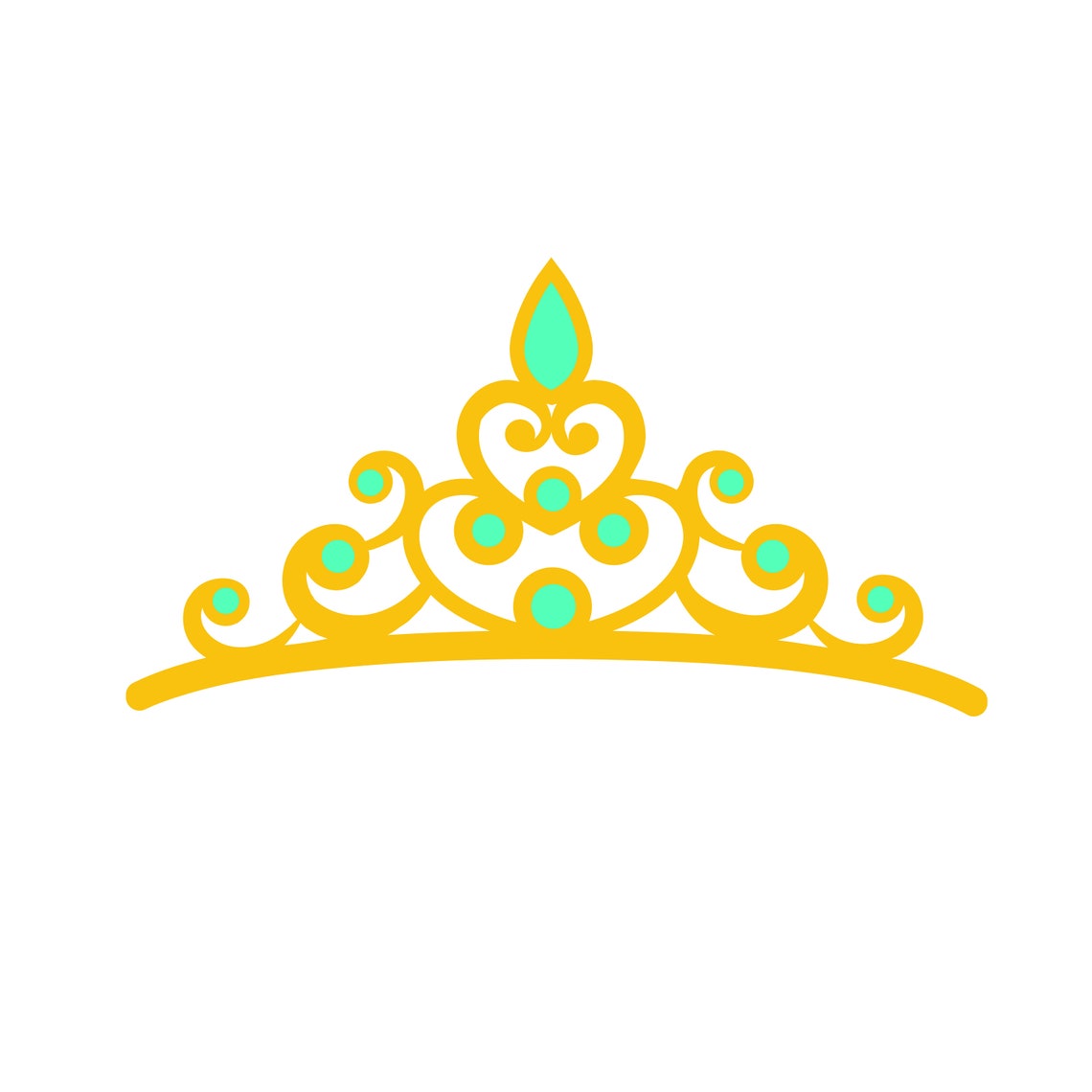 Princess Tiara Svg, Golden Princess Tiara Clipart, Crown Eps, Queen ...