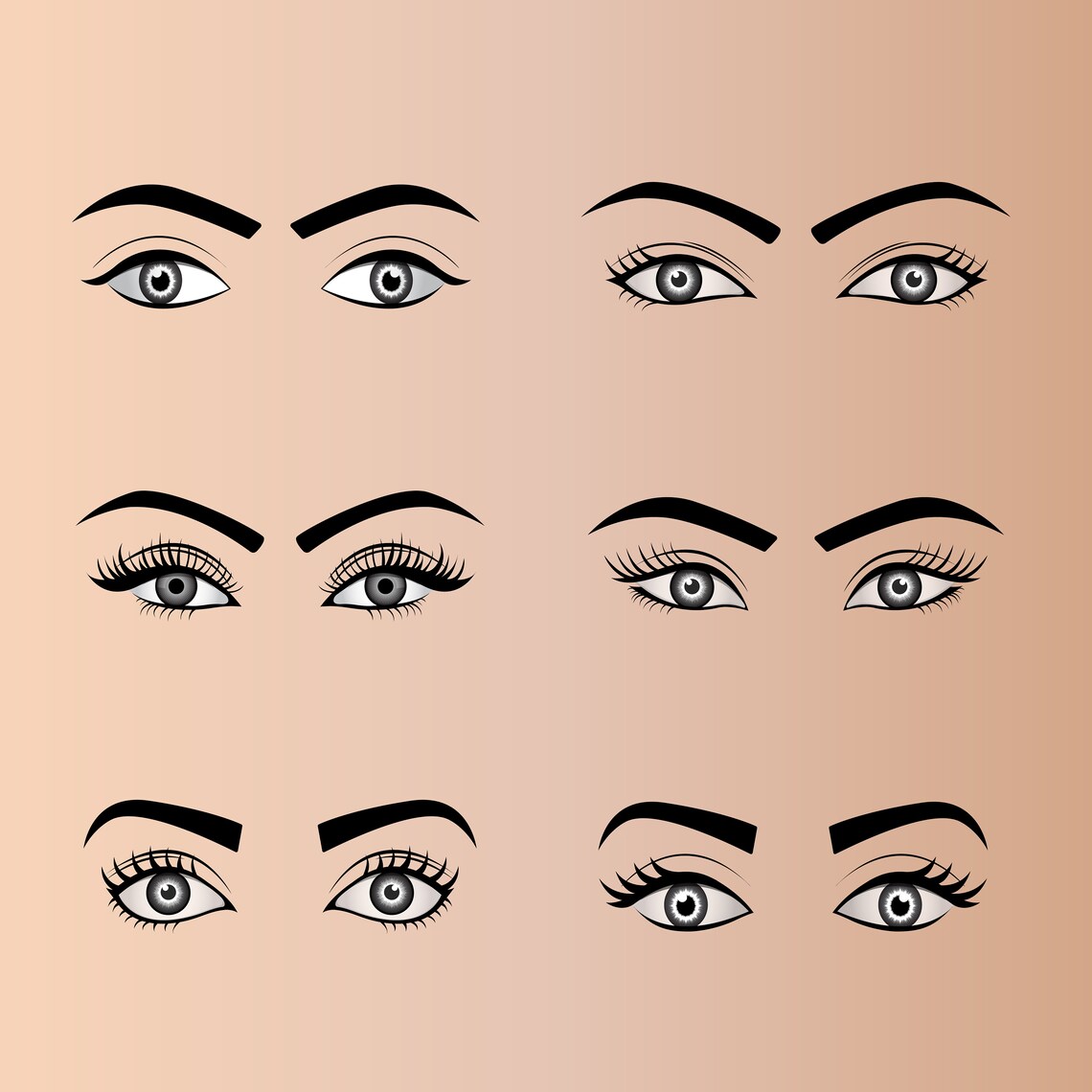 Women Eys Vector, Human Eyes Vectors , Eyes Clipart, Eye Flat Icons ...
