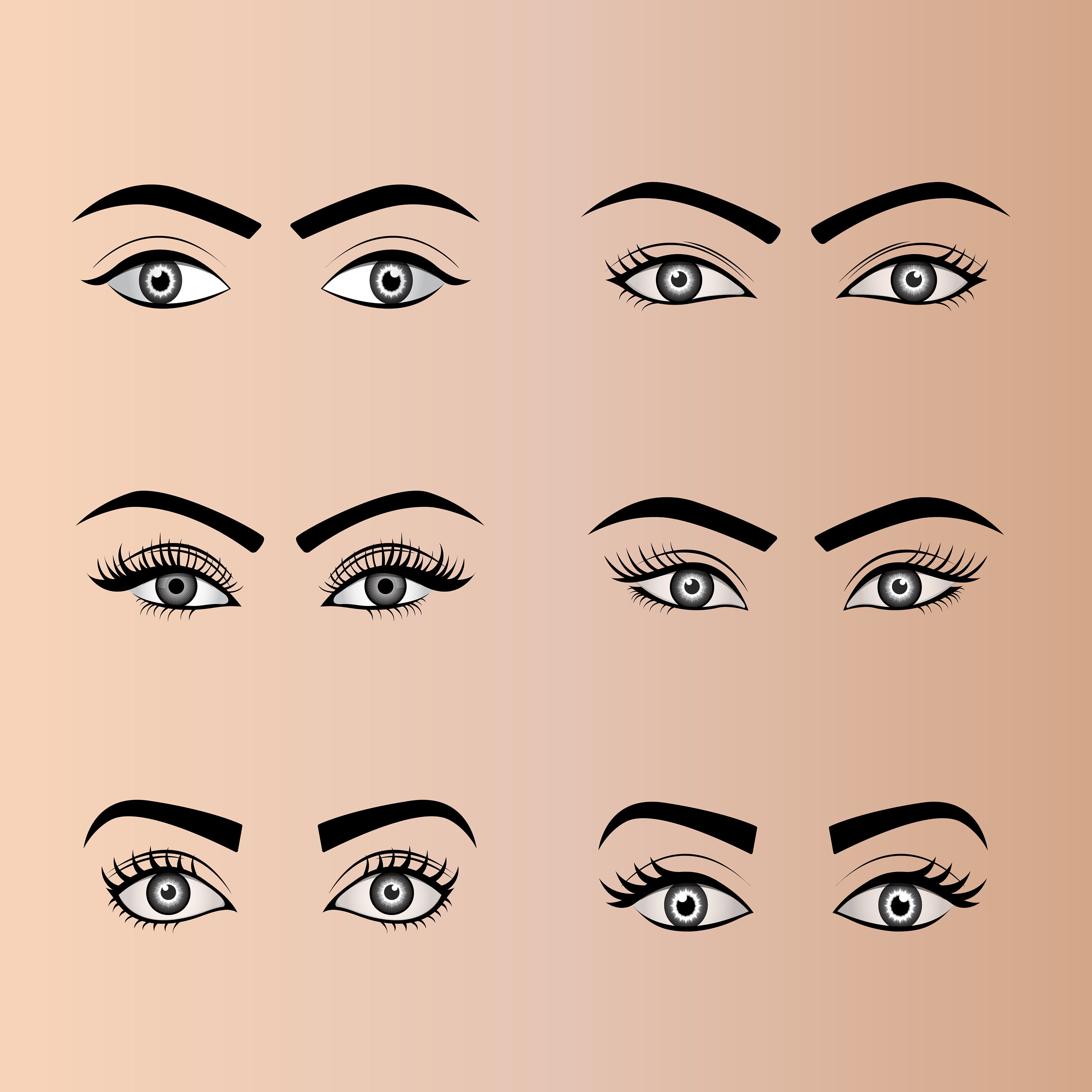 Women Eys Vector, Human Eyes Vectors , Eyes Clipart, Eye Flat Icons ...
