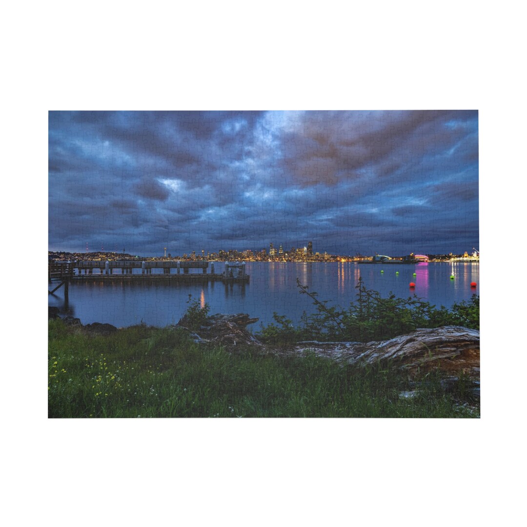 Seattle Skyline at Night Jigsaw Puzzle 1000-piece - Etsy