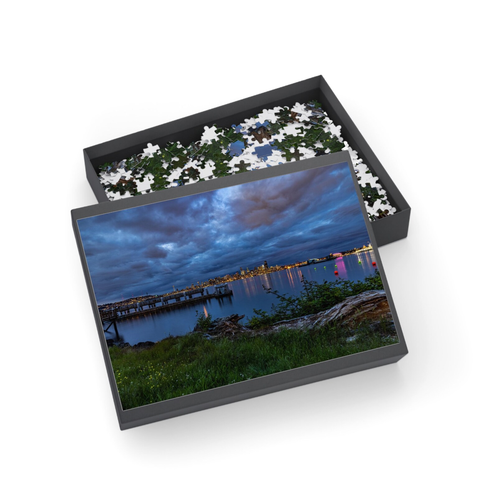 Seattle Skyline at Night Jigsaw Puzzle 1000-piece - Etsy