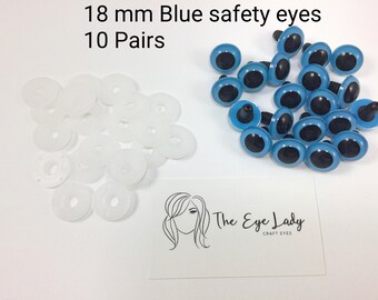 Blue Slit Pupil Plastic Safety Eyes Size 15mm | Etsy