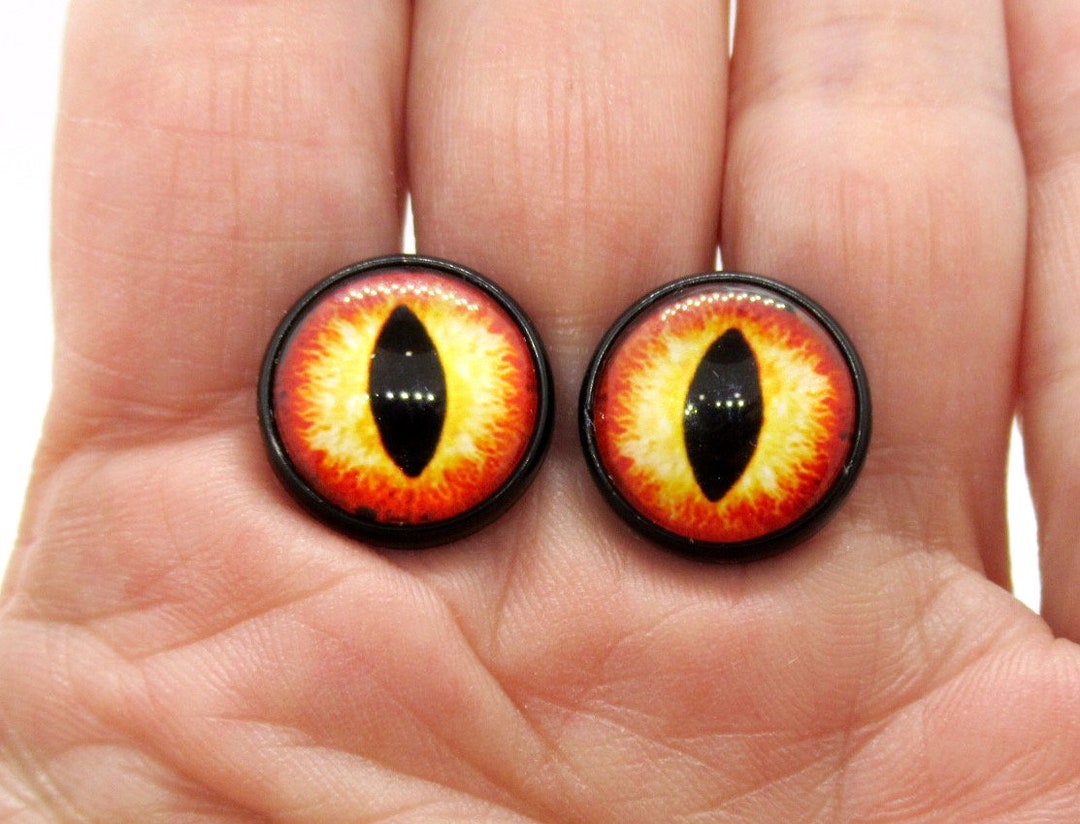 16mm Orange and Red Reptile Safety Eyes - 1 Pair - Serpent Eyes ...