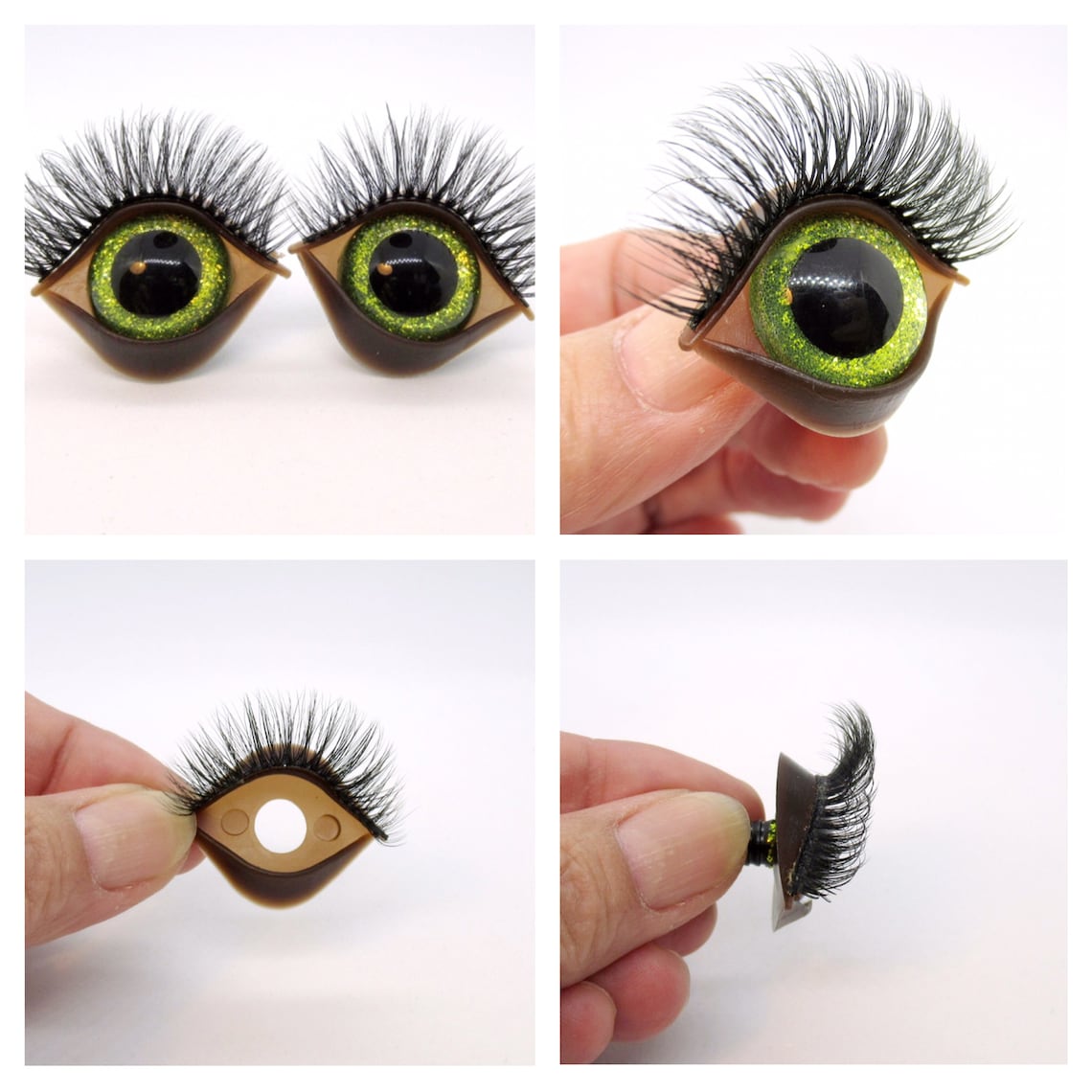 Plastic Eyelids for Safety Eyes With Eyelashes 1 Pair 18mm - Etsy