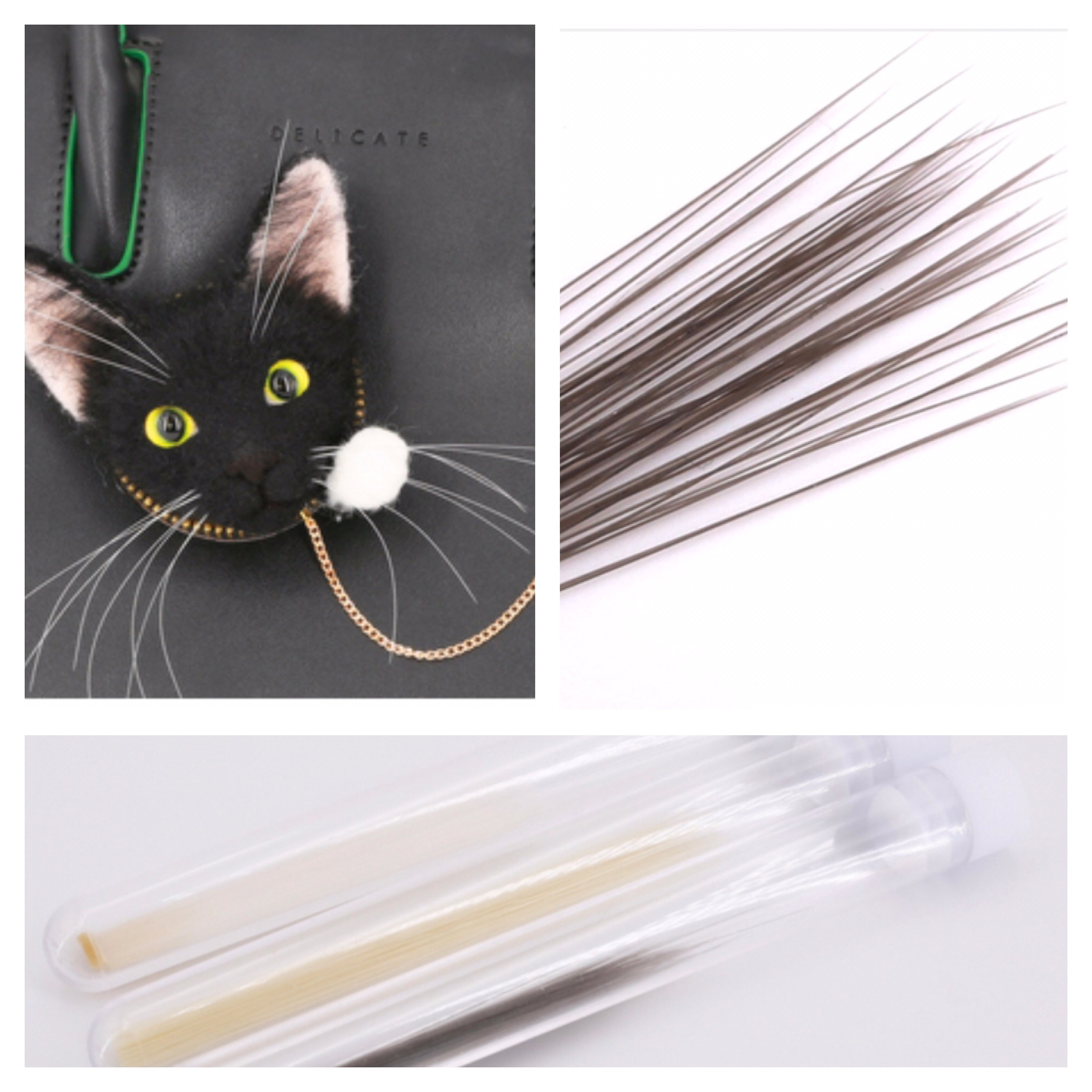 Plastic Whiskers in White - Fake Whiskers - White - Realistic Animal ...