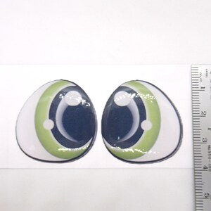 3D Adhesive Eyes - Large Eye Stickers - 1 Pair - Green - Resin - 1.25 X ...
