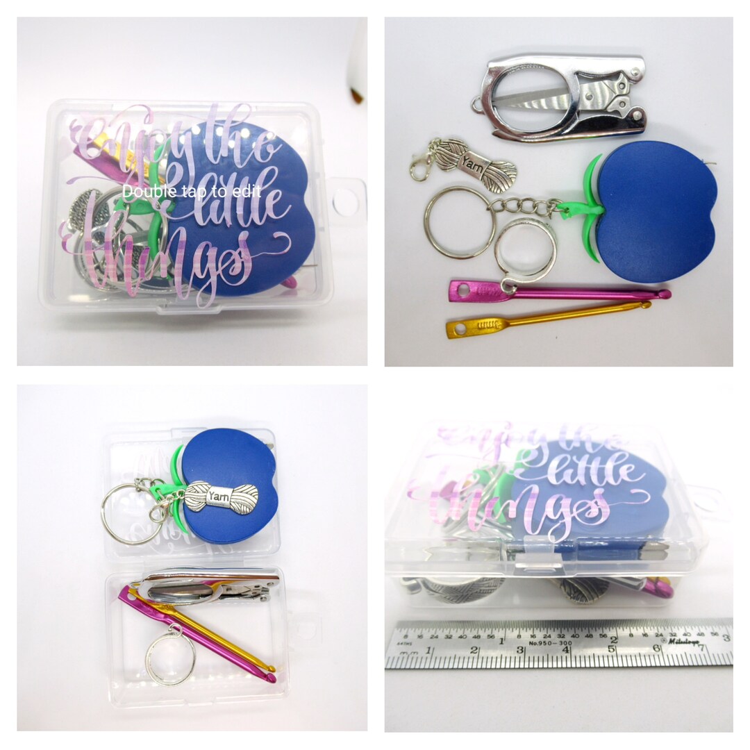 Mini Crochet Notion Kit to Go - Notions - Yarn Ring - 3 and 4mm Crochet ...