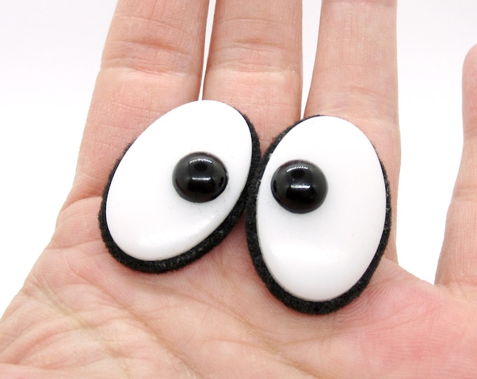 30mm X 20mm Plastic Oval Safety Eyes 1 Pair Puppet Eyes Plastic Eyes ...