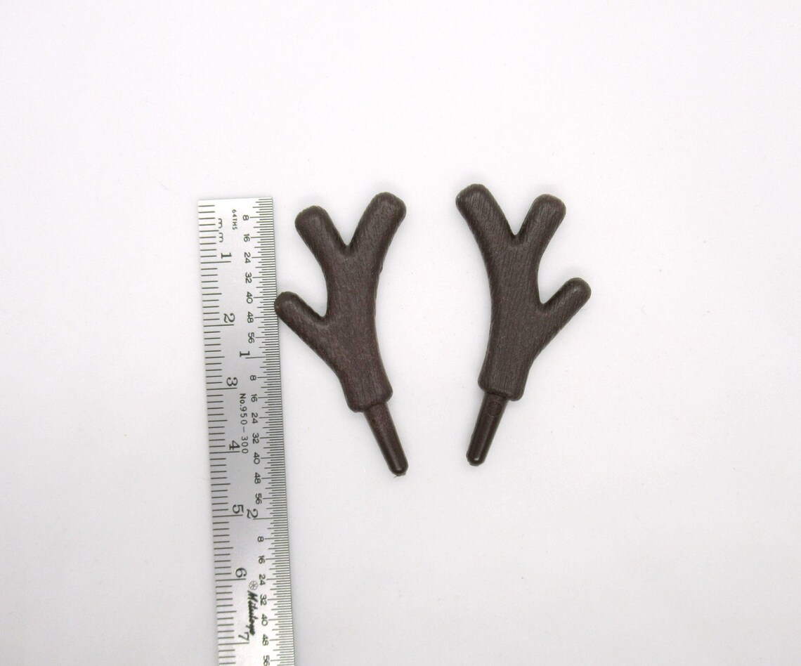 Small Reindeer Plastic Horns for Toys - 3 Pairs - Deer Antlers - Toy ...