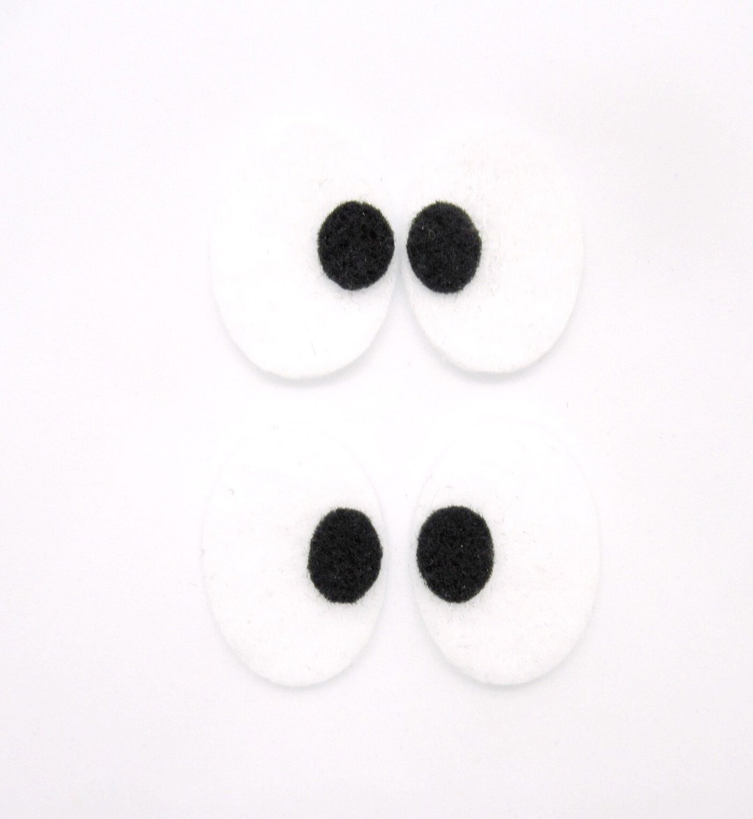 Pre Cut White and Black Felt Eyes - Amigurumi Supplies - Felt Craft ...