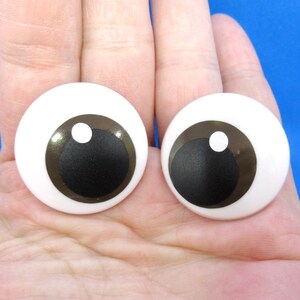 Extra Large Safety Eyes - 30 X 30mm Comical Eyes - Funny Eyes - Brown ...