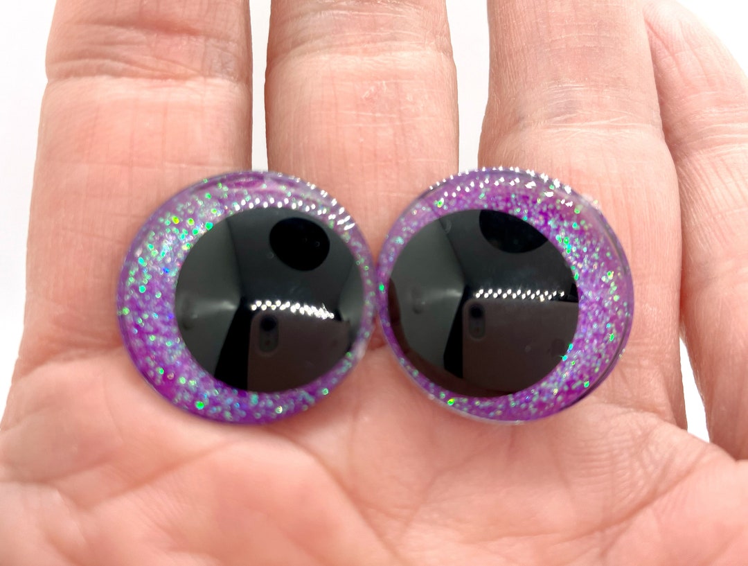 20mm Glitter Safety Eye - Fairy Dust - 3D - One Pair Offset Pupil Eyes ...