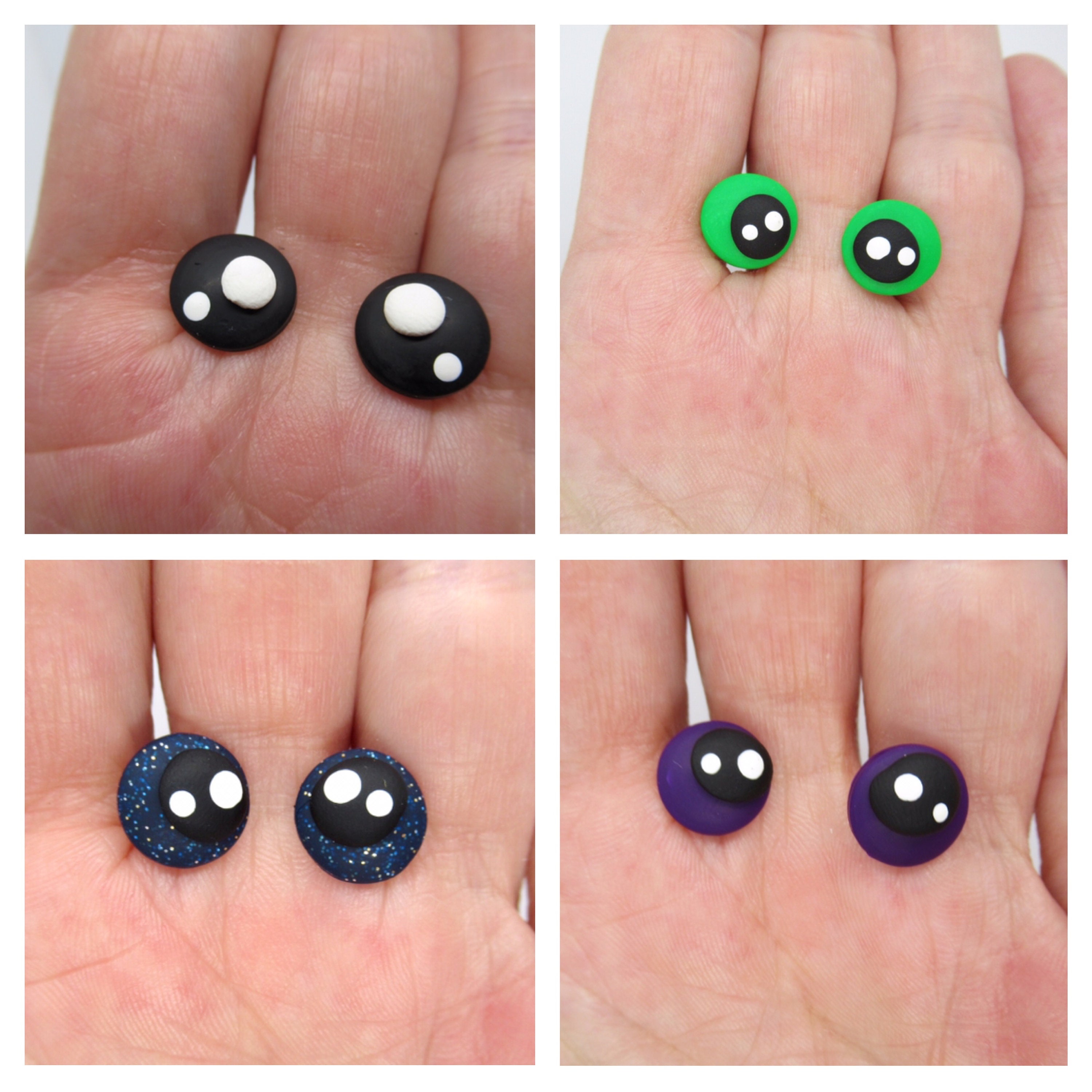 Anime Eyes Polymer Clay Handmade Toy Eyes With Posts Set | Etsy