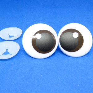 Extra Large Safety Eyes - 30 X 30mm Comical Eyes - Funny Eyes - Brown ...