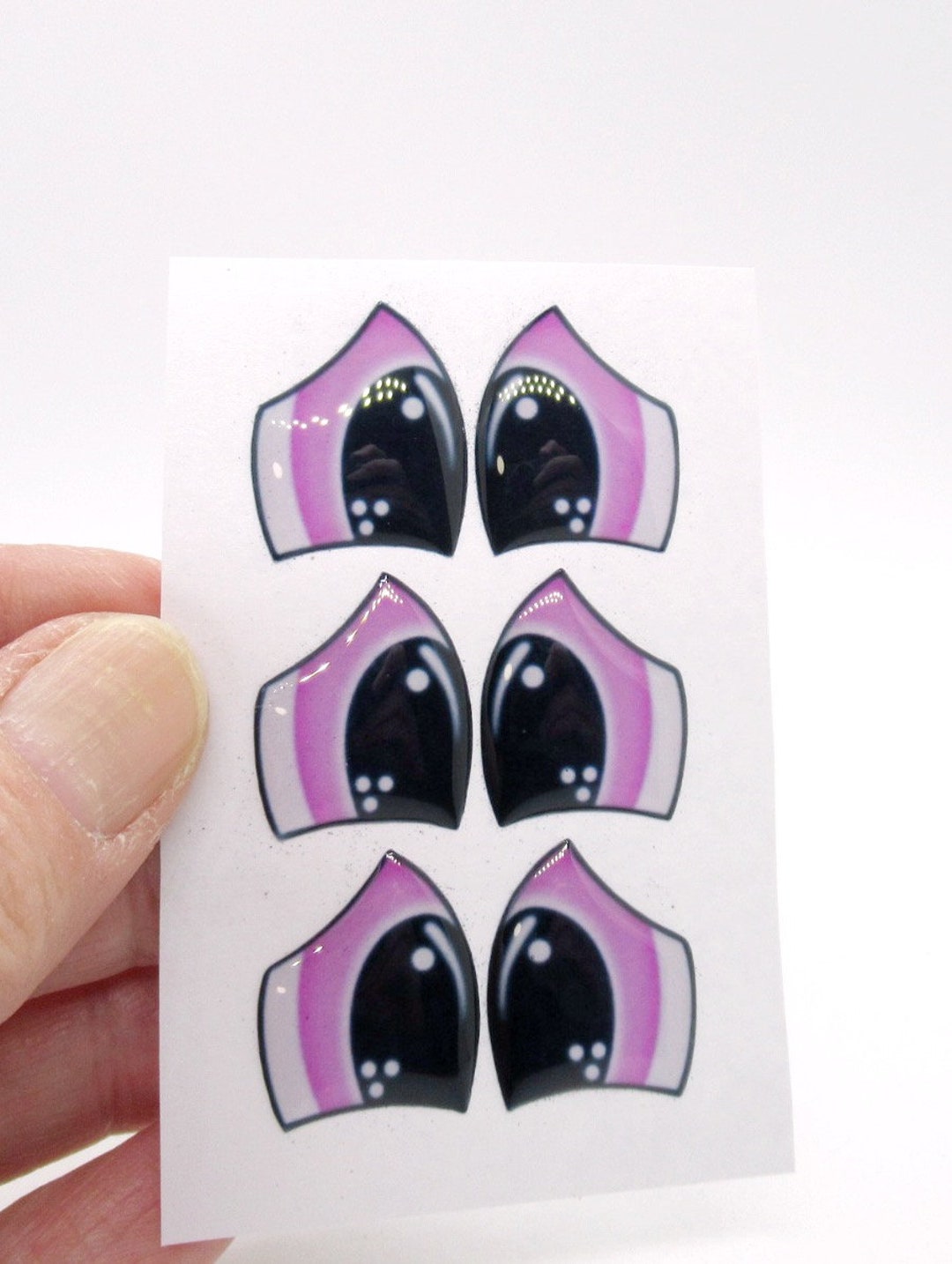 3D Adhesive Eyes - Pink Eye Stickers - 3 Pairs of Eyes - 20 X 18 Mm ...