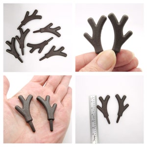 Small Reindeer Plastic Horns for Toys - 3 Pairs - Deer Antlers - Toy ...