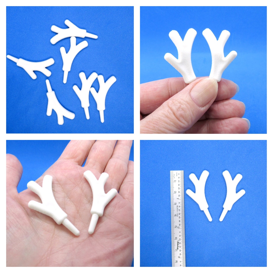 Small Reindeer Plastic Horns for Toys - 3 Pairs - Artificial Deer ...