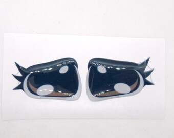 3D Adhesive Eyes Large Eye Stickers 1 Pair Green Resin 1.25 X 1.1 ...