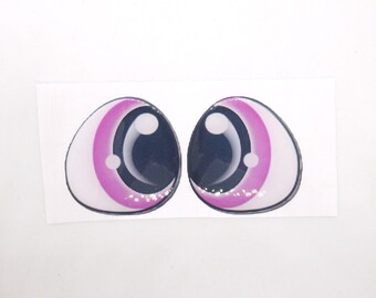 3D Adhesive Eyes Large Eye Stickers 1 Pair Green Resin 1.25 X 1.1 ...