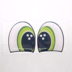 3D Adhesive Eyes - Large Eye Stickers - 1 Pair - Green - Resin - 1.25 X ...