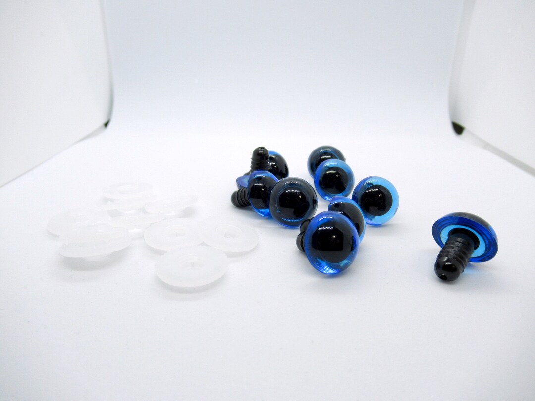 15 Mm Translucent Blue Safety Eyes - 5 Pairs - Toy Eyes - Doll Eyes ...