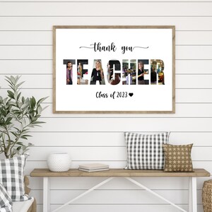 Teacher Photo Collage, Personalized Teacher Photo Frame, Teacher Photo ...