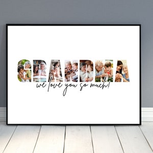 Grandma Photo Frame, Personalized Grandma Frame, Grandma Photo Collage ...