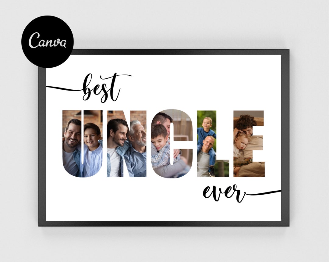 Uncle Photo Frame, Uncle Photo Collage, Best Uncle Print, Special Gift ...