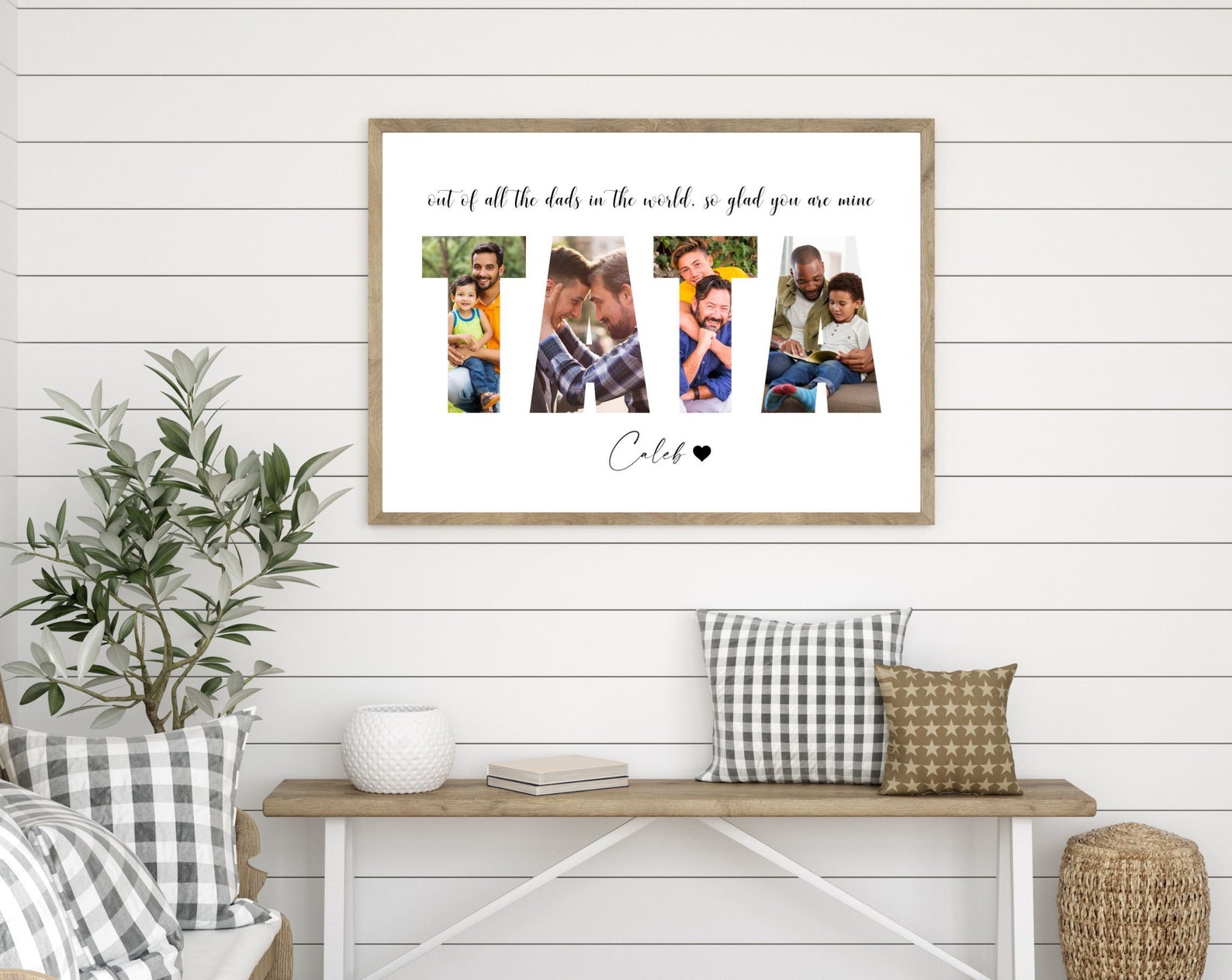 Dad Photo Collage, DIY Canva Template, Dad Photo Collage, Personalized ...