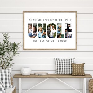 Uncle Photo Collage, Uncle Photo Frame, Best Uncle Print, Uncle Present ...